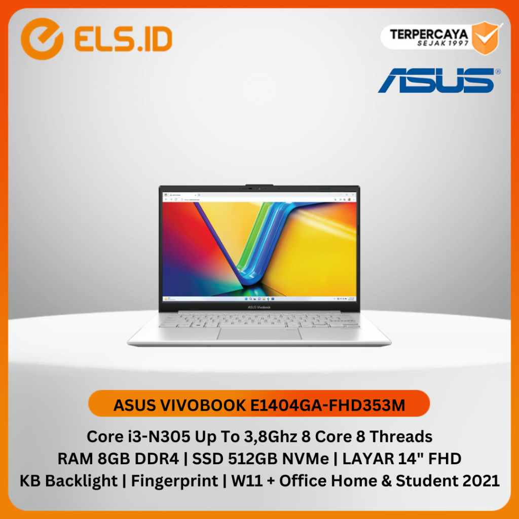 Jual Laptop Asus Vivobook Go 14 E1404GA-FHD353M Silver | Shopee Indonesia