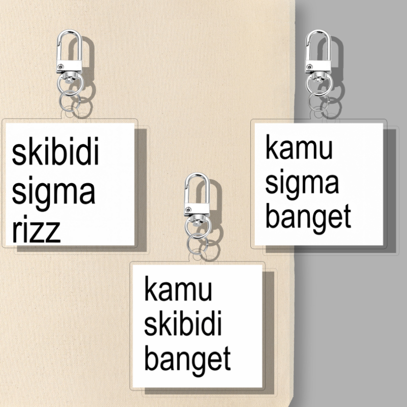 Jual Sigma Skibidi Keychain | Gantungan Kunci Sigma Skibidi UV Printed ...