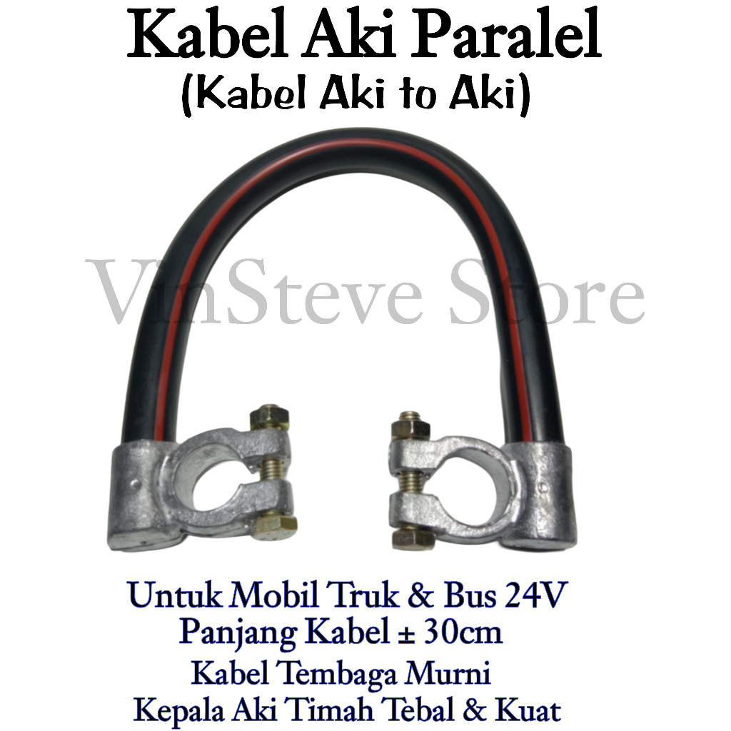 Jual Kabel Aki Paralel | Paralel Seri Accu Untuk Mobil Truk & Bus 24 Volt | Shopee Indonesia