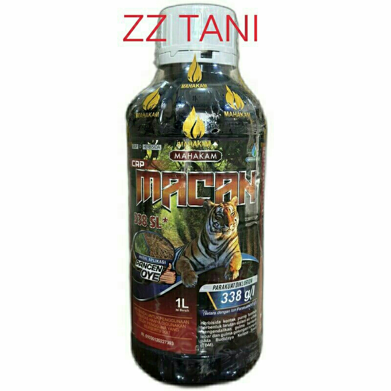 Jual HERBISIDA KONTAK CAP MACAN 338 SL UK 1 LITER | Shopee Indonesia