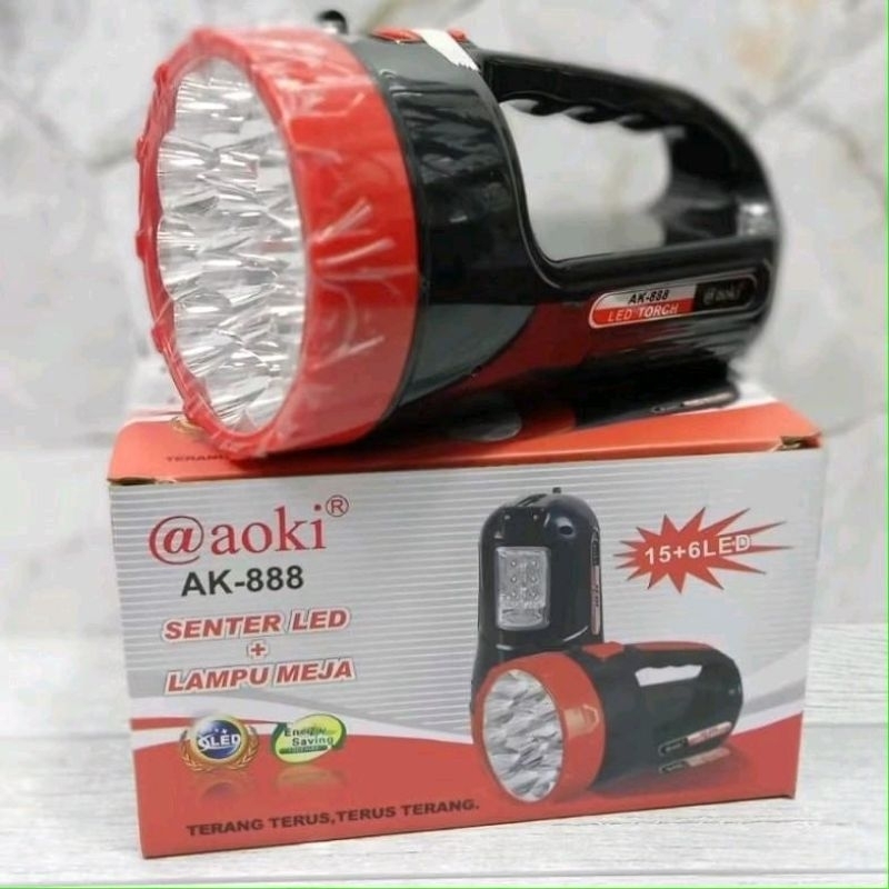 Jual SENTER TANGAN AOKI AK-888 LED 15W + LAMPU EMERGENCY SAMPING ...
