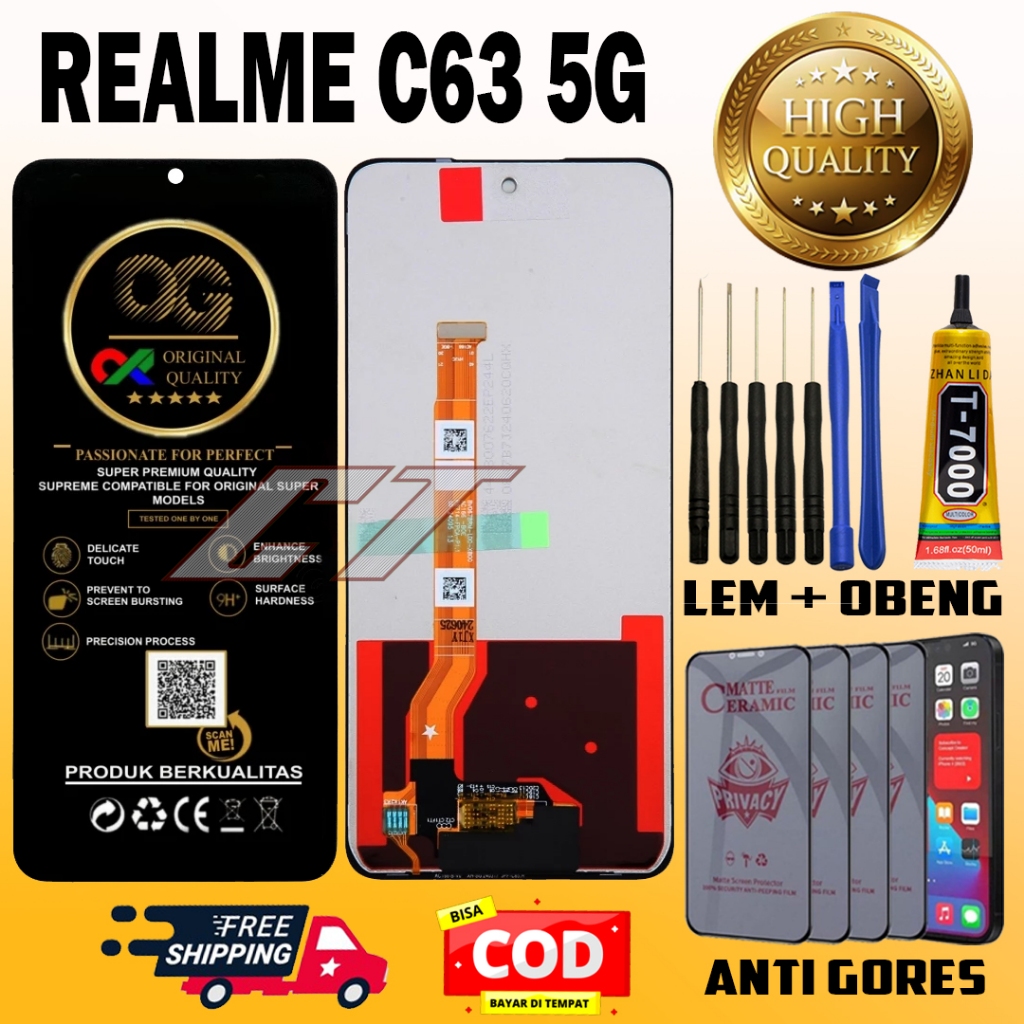 Jual LCD TOUCHSCREEN REALME C63 5G LAYAR SENTUH ORIGINAL ORI ALL MEREK ...