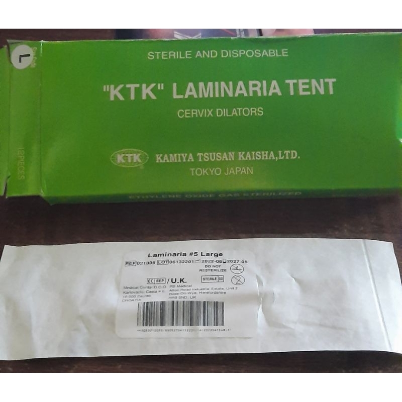 Jual KTK LAMINARIA TENT BOX / LAMINARIA MEDGYN / KTK / Laminaria ktk stiff isi 12PCS | Shopee ...