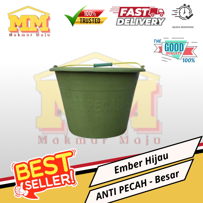 Jual Ember Cor Besar Hijau Plastik - Ember Semen Anti Pecah | Shopee ...