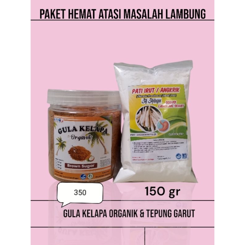 Jual Tepung Pati Garut/Irut/angkrik Asli original 150gr & Gula Semut ...