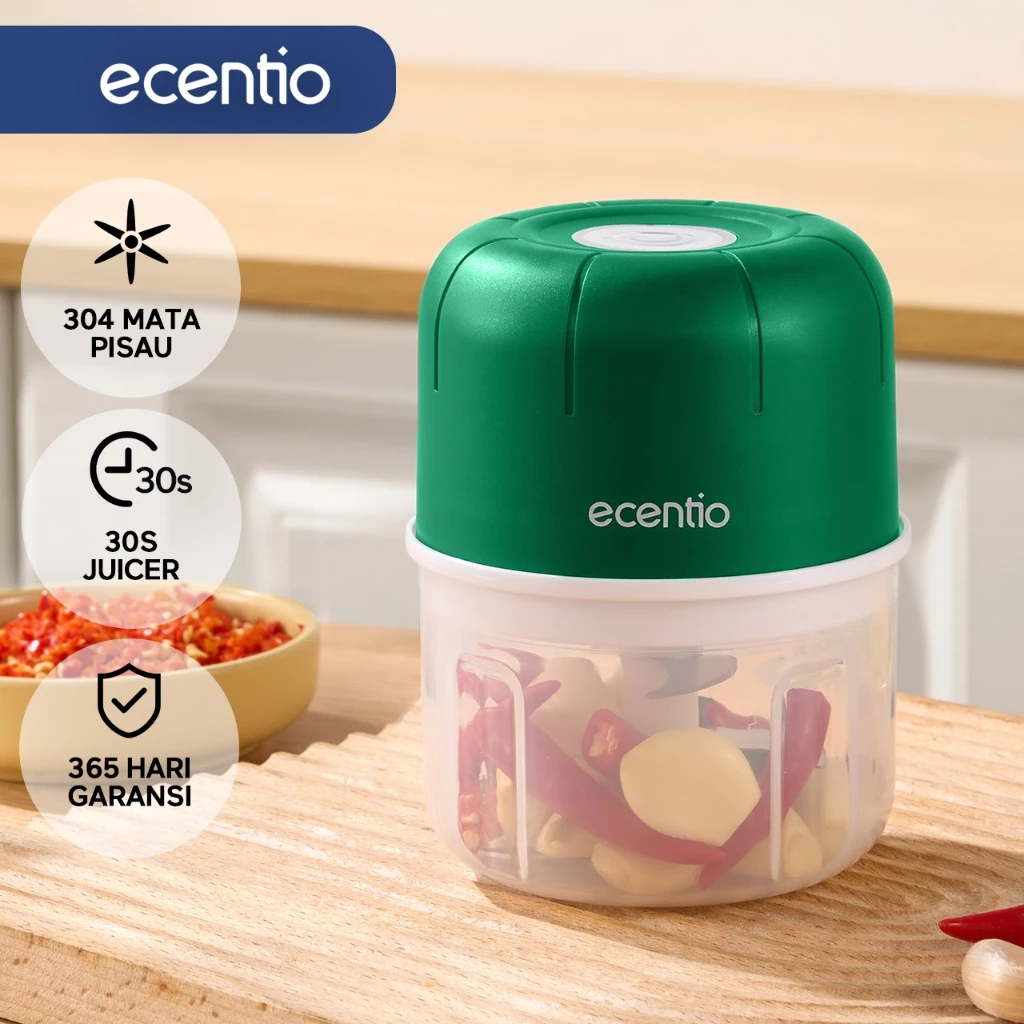 Jual ecentio Mini Chopper Blender Portable 6 bilah pisau Bumbu kapsul ...