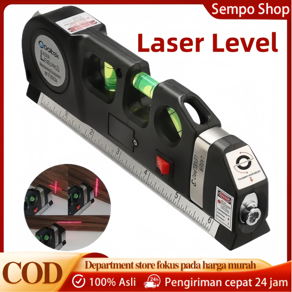 Jual Meteran Laser Alat Pengukur Kemiringan Waterpass Penggaris Laser ...
