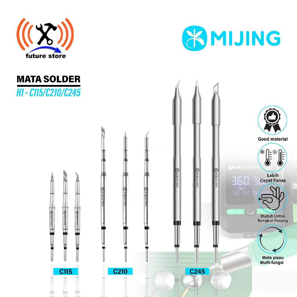 Jual Mijing H1 Soldering Station Mata Solder Station Soldering Iron Tip ...