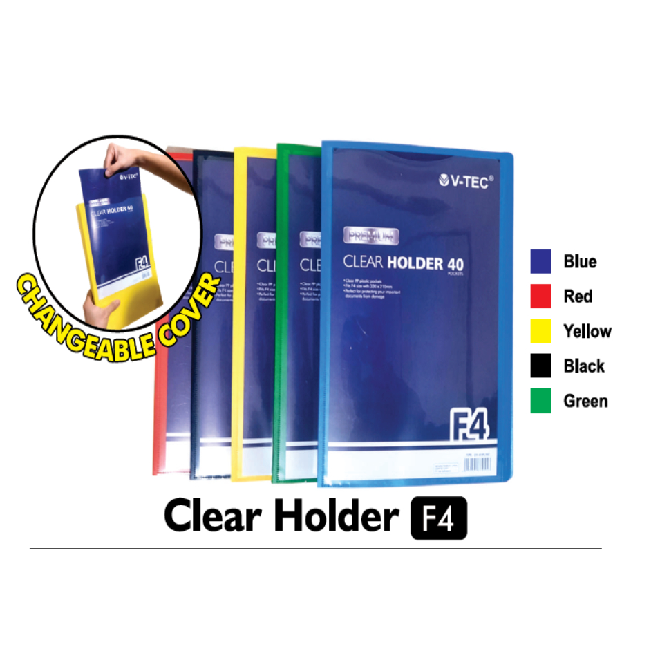 Jual MAP CLEAR HOLDER V-TEC FOLIO 20/40/60 LEMBAR | Shopee Indonesia
