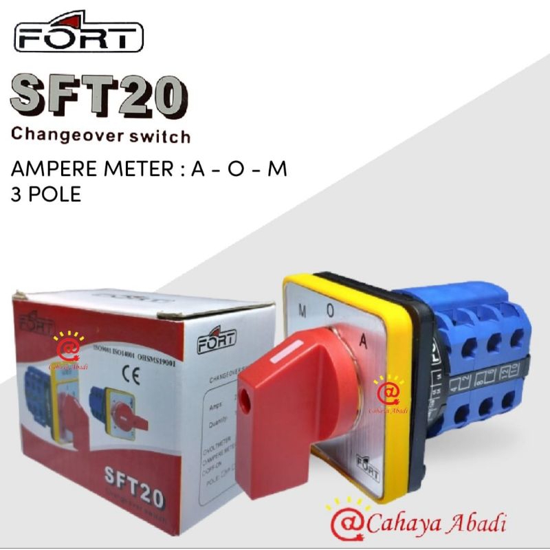 Jual FORT Rotary Switch MOA 3P 20A / Change Over Switch COS 3 Pole 20A M-O-A FORT / Selector ...