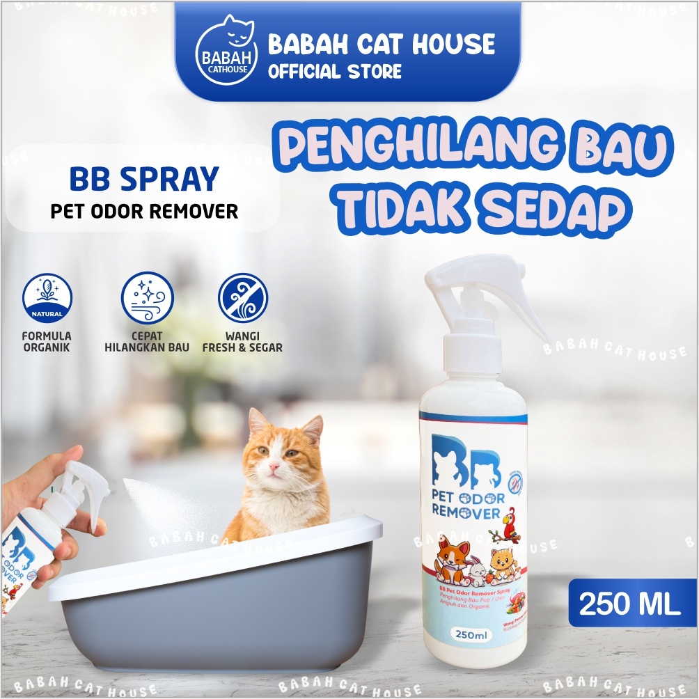 Jual BB SPRAY Penghilang Bau Kotoran Kucing Pet Odor Remover Parfum ...