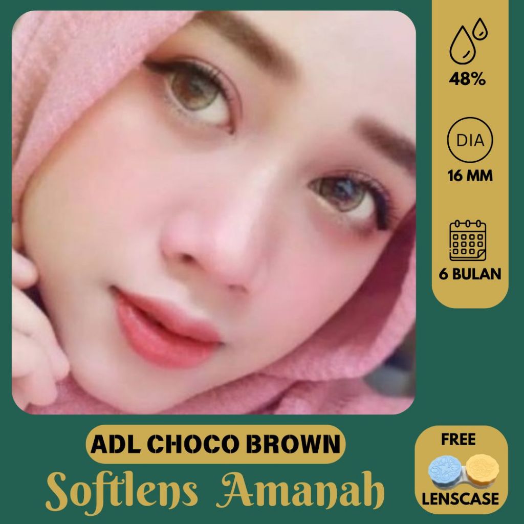 Jual Softlens ADL CHOCO BROWN 16MM BIG EYES / Softlens Amanah / Softlen ...