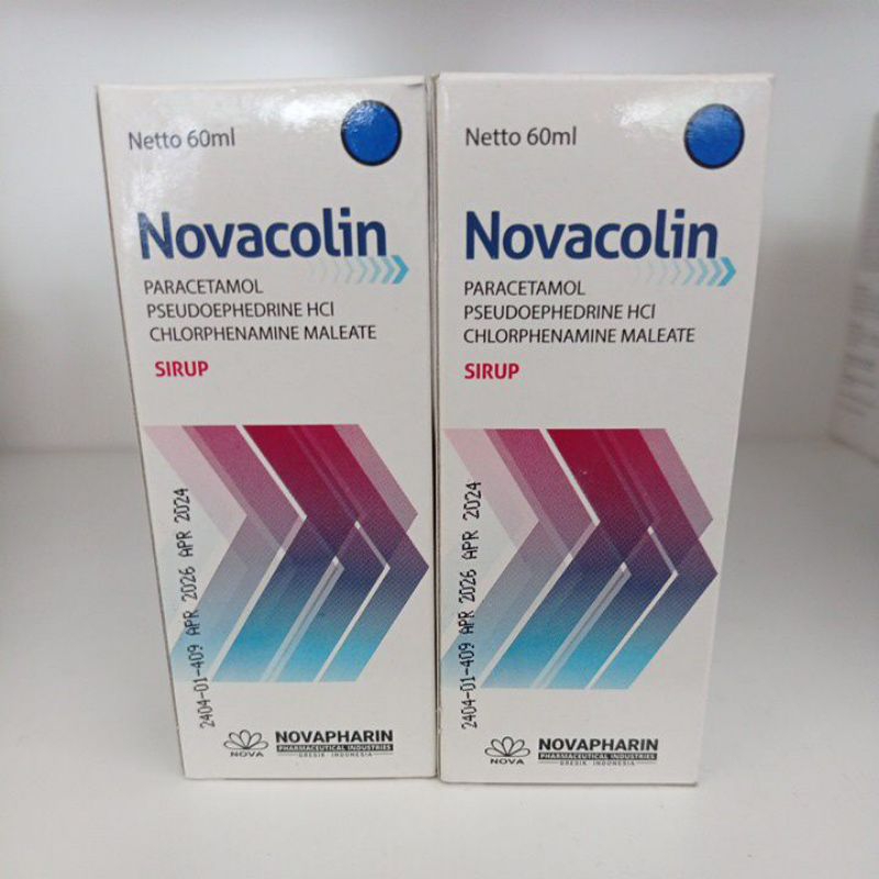 Jual Novacolin Sirup Paracetamol Pseudoephedrine HCl Chlorphenamine ...