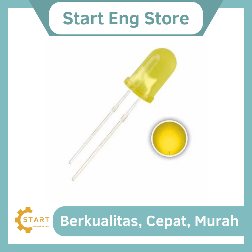Jual 5 pcs LED Diffused 5mm Super Bright Yellow (Kuning) | Shopee Indonesia