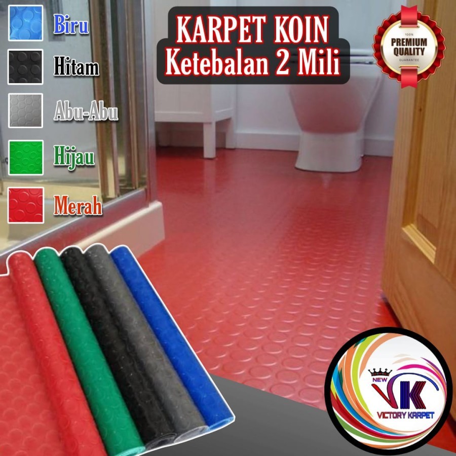 Jual KARPET PVC MOTIF COIN METERAN 100CM X 120CM TEBAL 2MM | Shopee ...