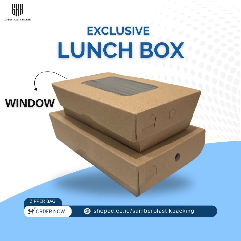 Jual Lunch Box Paper Kraft Coklat Laminasi Ukuran S/M/L Tebal 310gsm ...