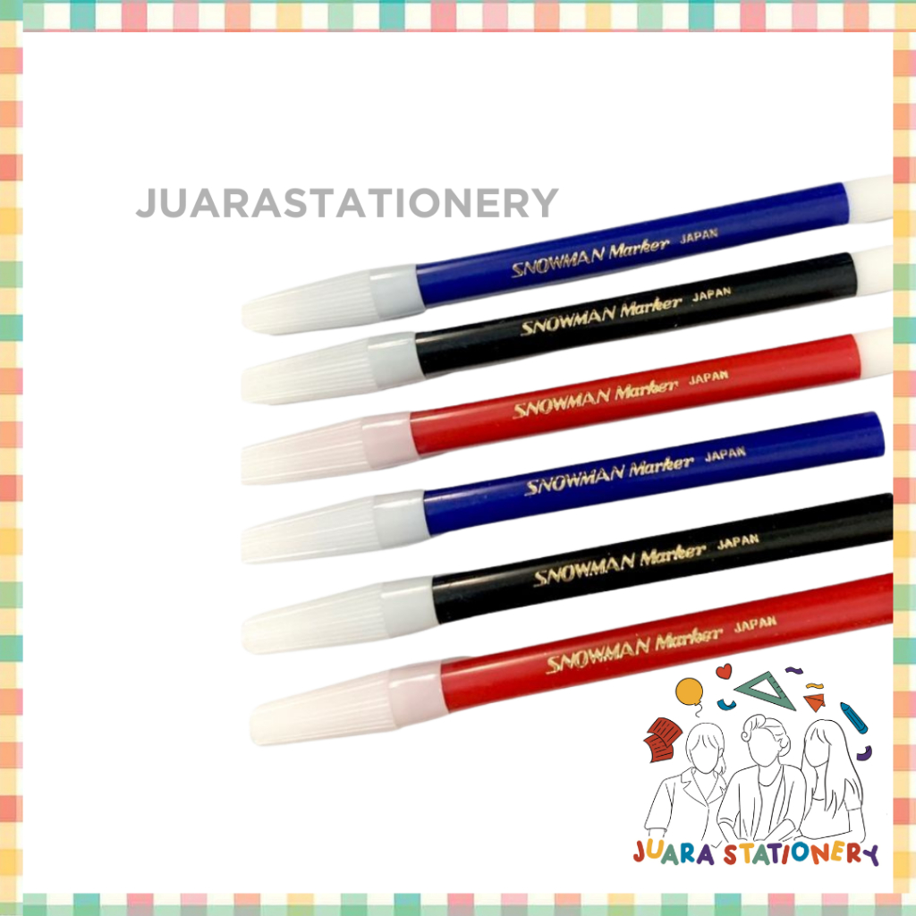 Jual JUARASTATIONERY Spidol Snowman Kecil PW-1A Hitam Merah Biru Hijau ...