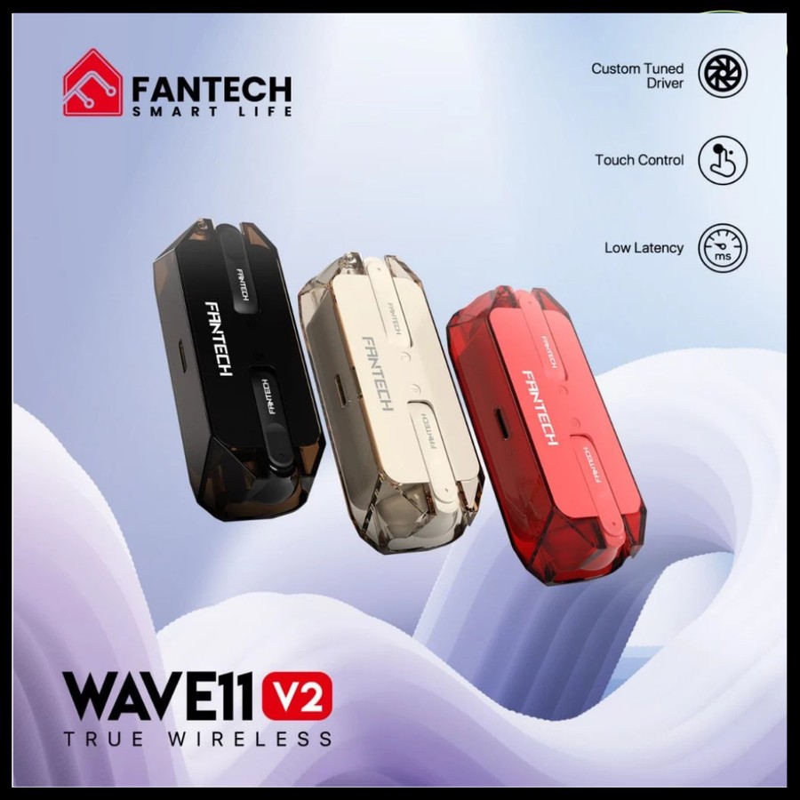 Jual Fantech TWS Gaming Low Latency WAVE Wireless Earphone Bluetooth ...