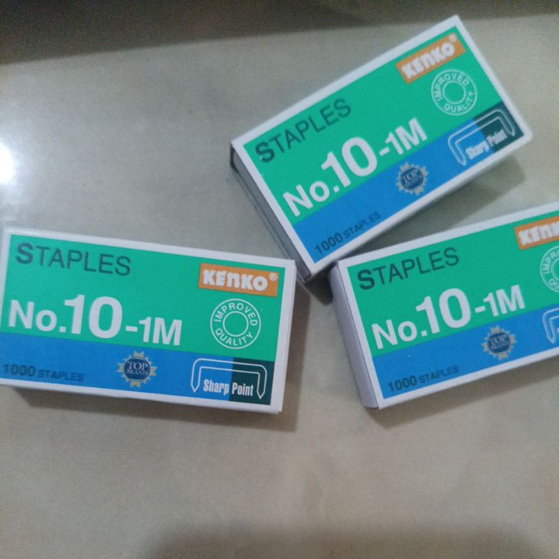 Jual isi staples no 10.kecil. merk kenko harga perkotak kecil | Shopee ...