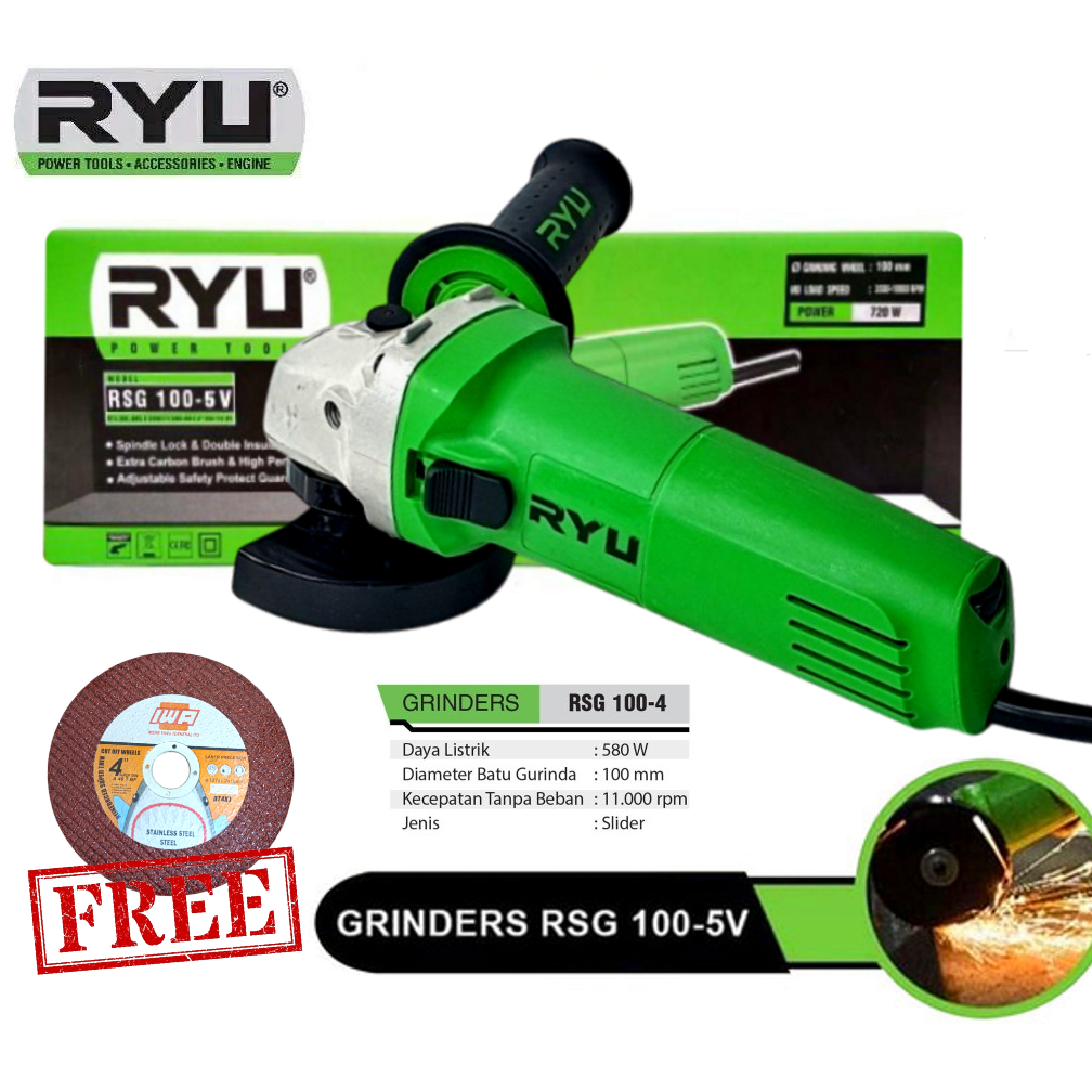 Jual Mesin Gerinda RYU Variable Speed RSG 100-5V Mesin Gerinda Tangan Variable Grinda Grinder ...