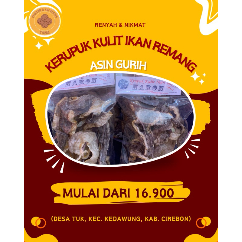 Jual Kerupuk Kulit Ikan Remang/ Asin Gurih/ Khas Indramayu | Shopee ...