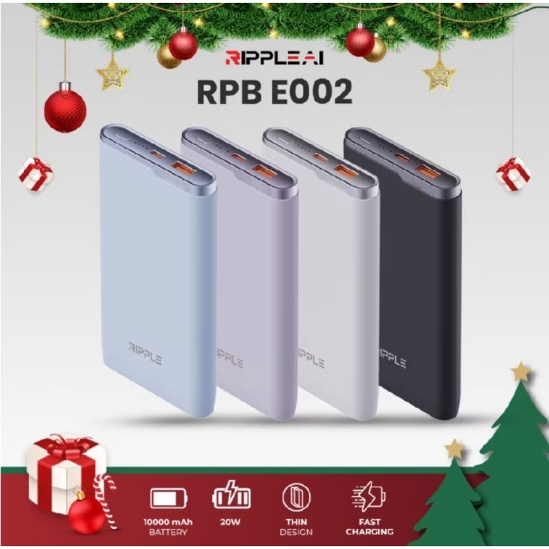 Jual Powerbank Ripple PD Fast Charging 10000mAh Thin Power bank With ...