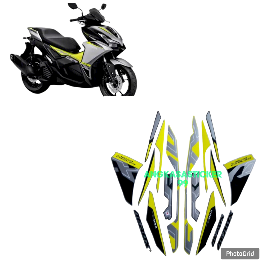 Jual sticker striping body motor yamaha aerox alpha 155 2025 silver ...