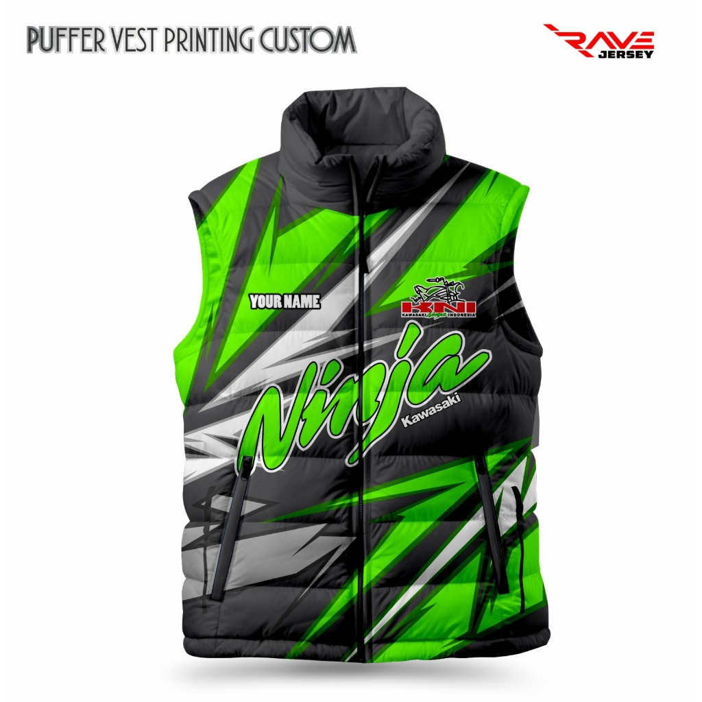 Jual ROMPI PUFFER/DACRON/GELEMBUNG MOTOR KAWASAKI NINJA PRINTING CUSTOM ...