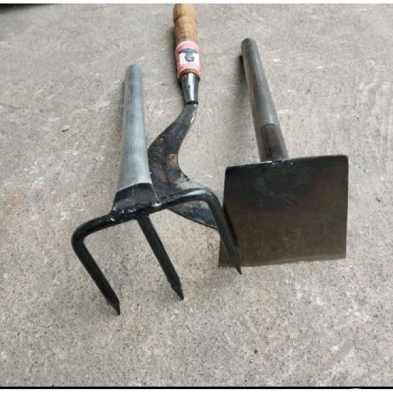 Jual paket murah 3pcs alat kebersihan kebun-cangkul garuk rumput ...