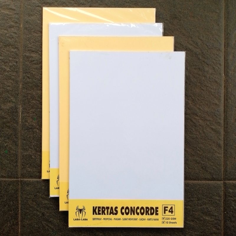 Jual Kertas Concorde F4 220 gram ( 10 Lembar ) [ Original ] | Shopee ...