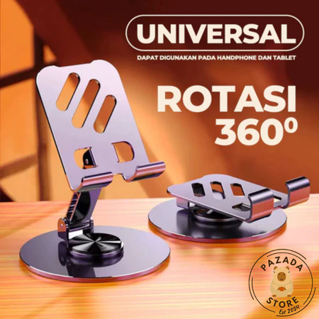 Jual Holder HP Besi Metal Rotasi 360 Derajat Holder Desktop Multifungsi ...