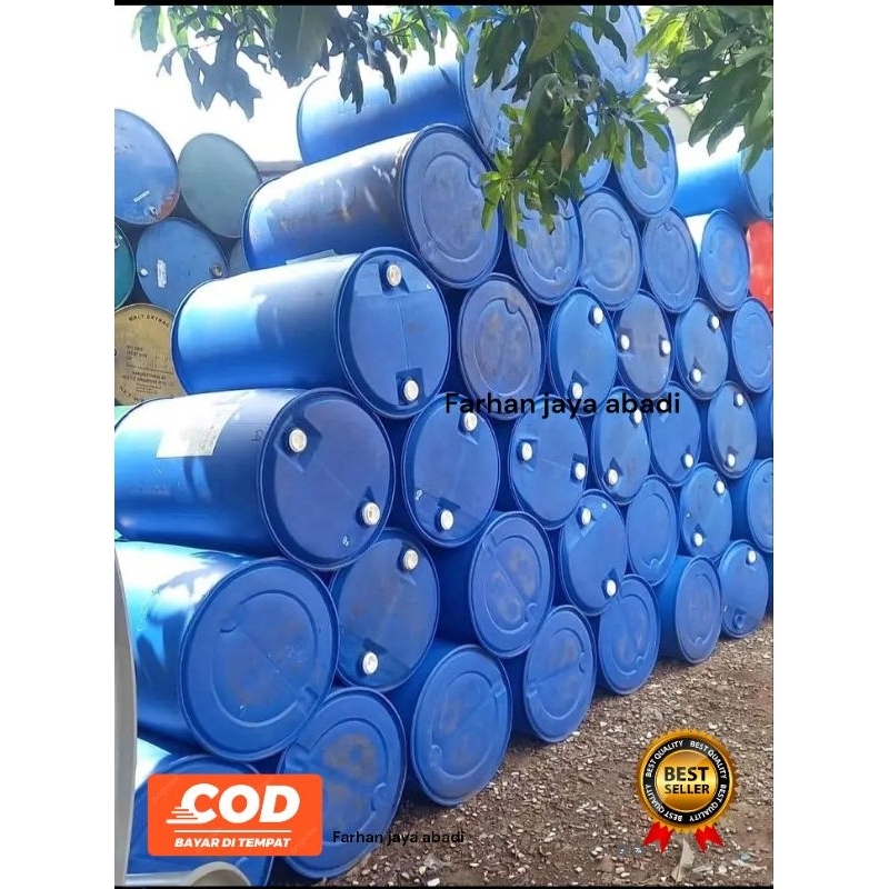 Jual Drum plastik HDPE 200 liter Tong Air Tempat sampah Biru bersih dan ...