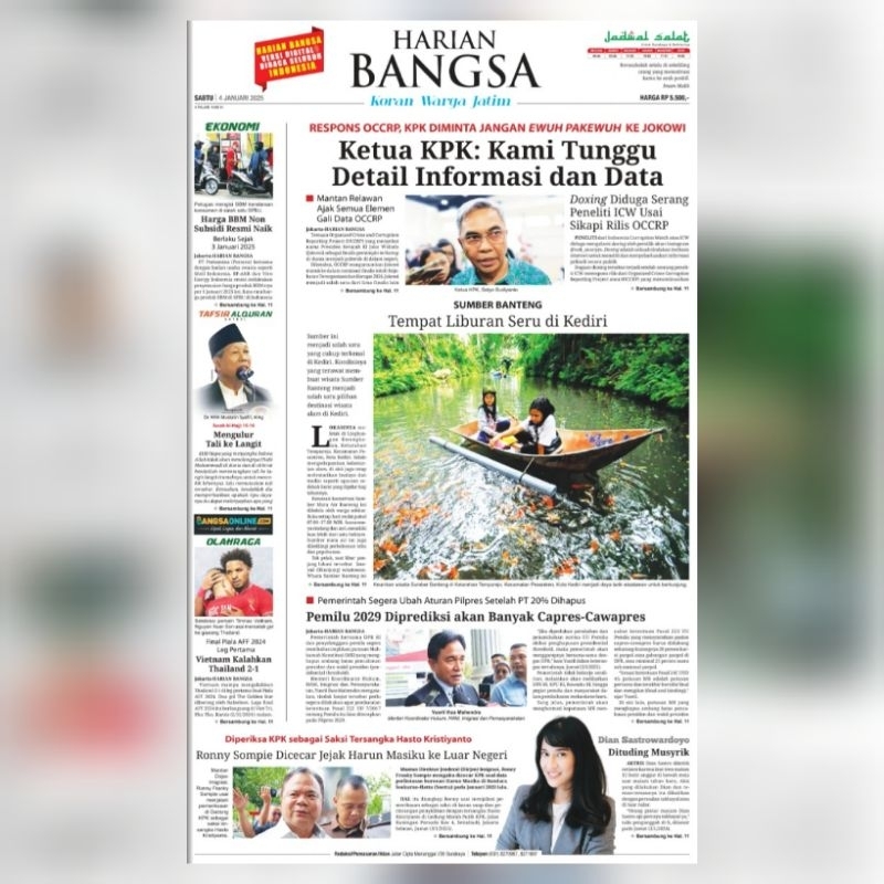 Jual KORAN HARIAN BANGSA EDISI APRIL 2025 ( DIJUAL SATUAN ) | Shopee ...