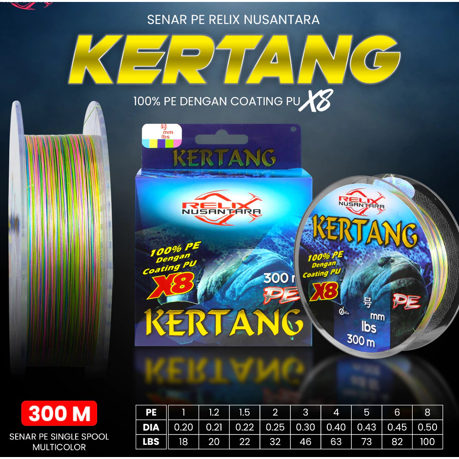 Jual Senar Pancing PE Relix Nusantara KERTANG X8 300m Single Spool | Shopee Indonesia