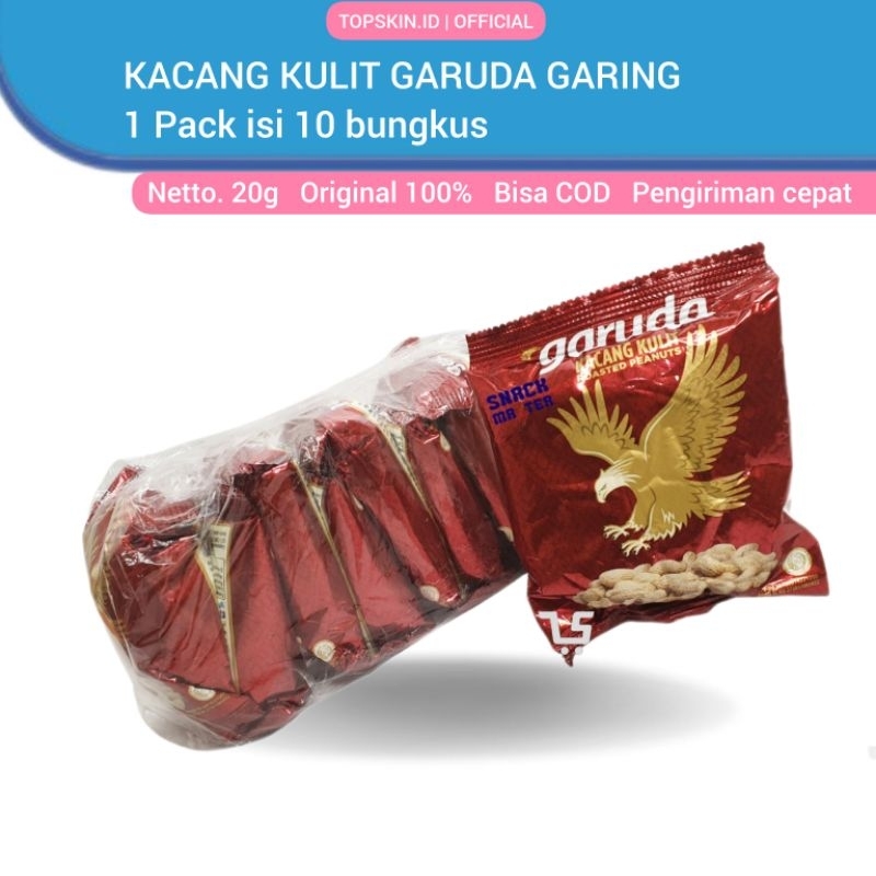 Jual kacang kulit garuda renceng/kacang garing ( isi 10 bks ) | Shopee ...