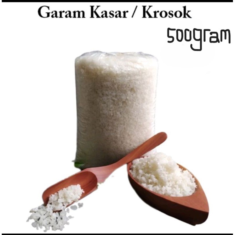 Jual Garam Kasar 500 Gram / Garam Krosok / Garam Murni Asli / Garam ...
