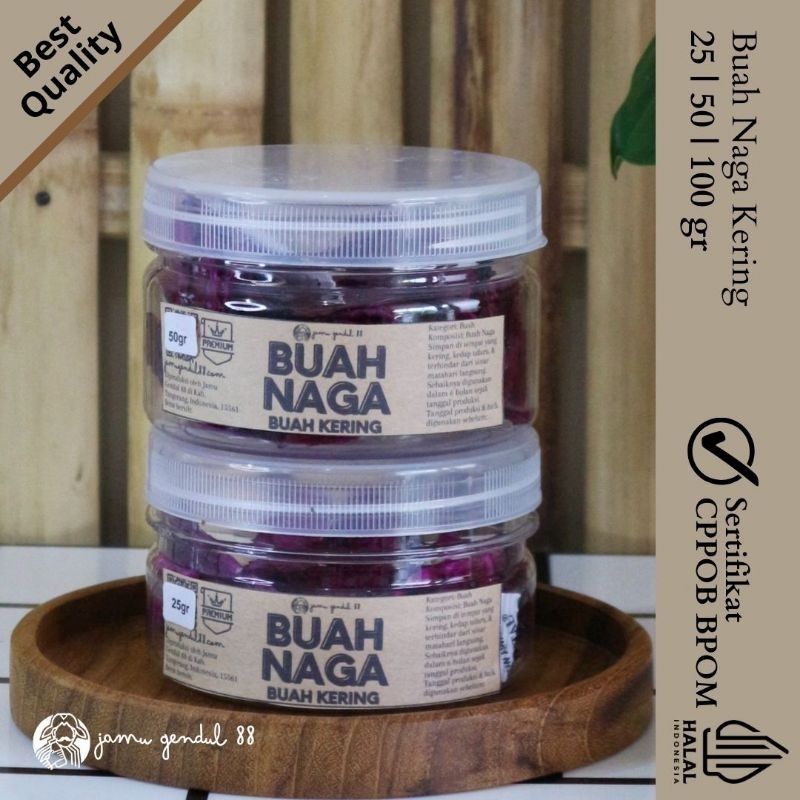 Jual Buah Naga Iris Kering tanpa Kulit - Dried Dragon Fruit - Buah Kering by Jamu Gendul 88 ...