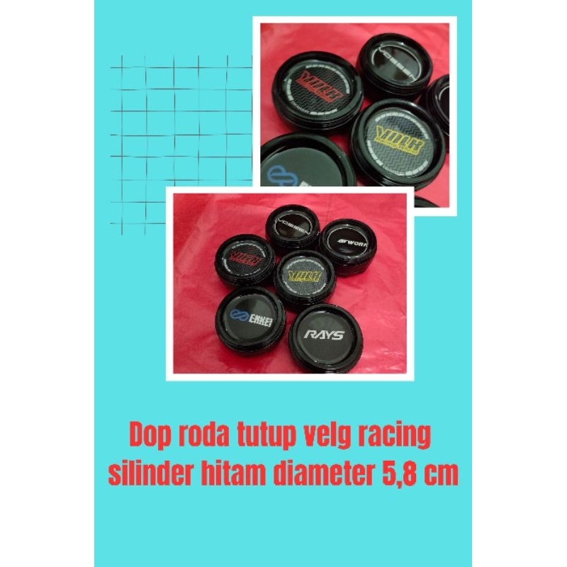 Jual dop roda tutup velg racing motif Enkei Rays Work Vossen VOLK RAYS ...