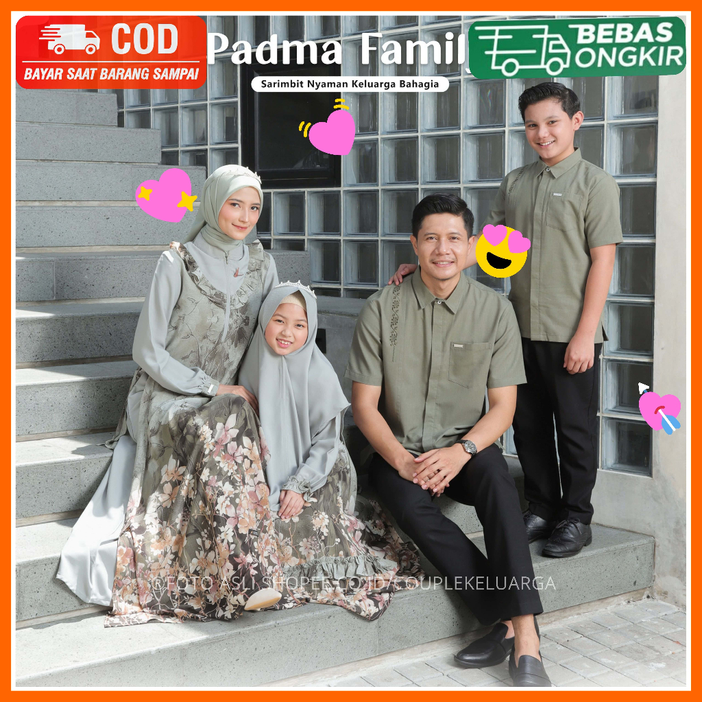 Jual Sarimbit Keluarga 2025 Terbaru SARIMBIT LUBI PADMA FAMILY SAGE ...