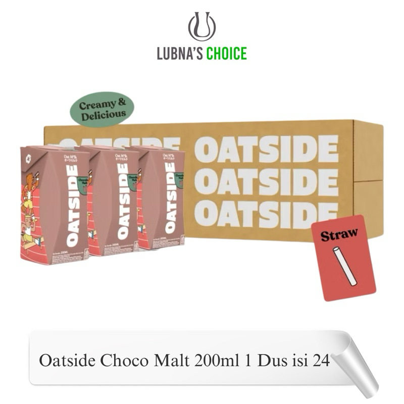 Jual OATSIDE Mini Straw Oat Milk Choco Malt 200ml (24pcs) | Shopee ...