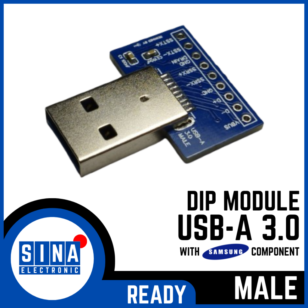 Jual DIP Module USB-A 3.0 Male | Samsung Component | Sina Electronic ...