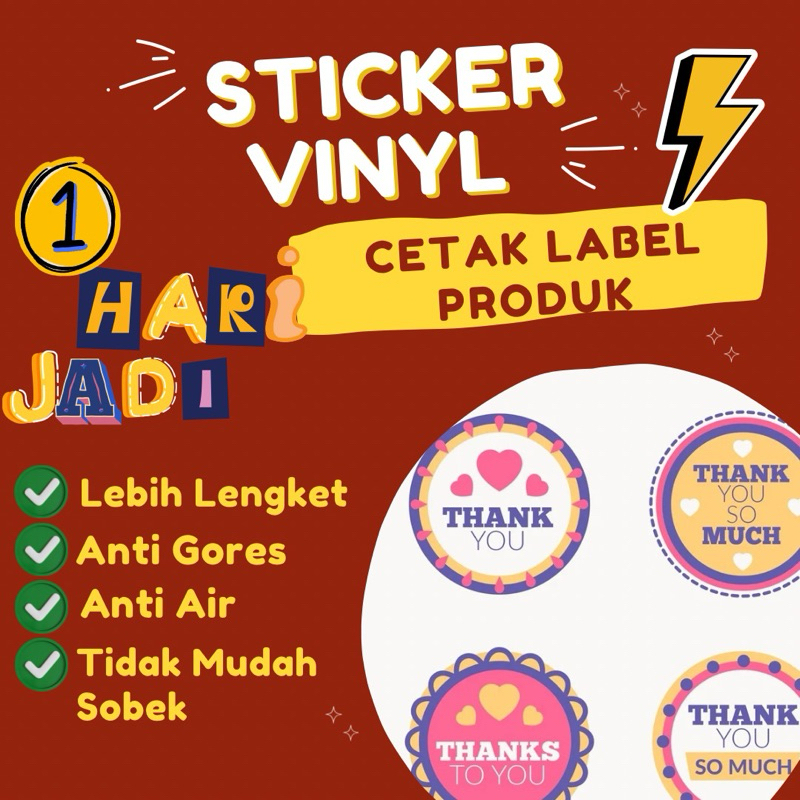 Jual Cetak Sticker Vinyl | Label toko | Label Merk Toko | Label Minuman ...