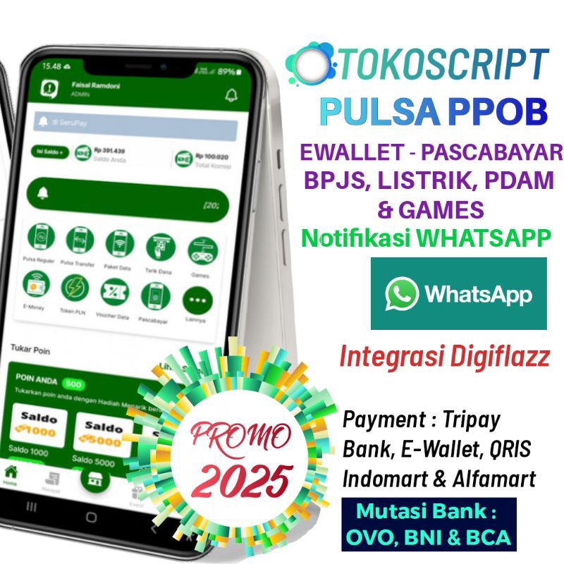 Jual Full SC PPOB dan Topup Games SERUPAY (Notifikasi Wha+$iap) | Shopee Indonesia