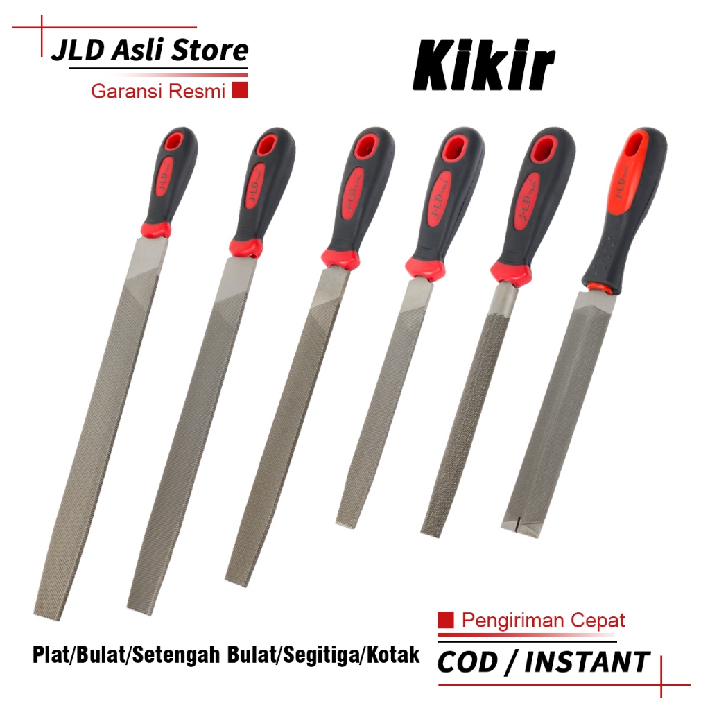 Jual JLD Kikir Gergaji Kayu Besi Baja Gagang Karet Uk(12" 10" 8" 6 ...