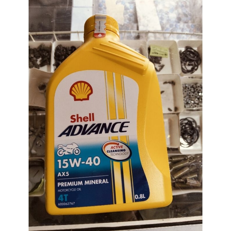 Jual Shell Advance Motorcycle Oil AX5 Premium Mineral 15W-40 0.8L ...