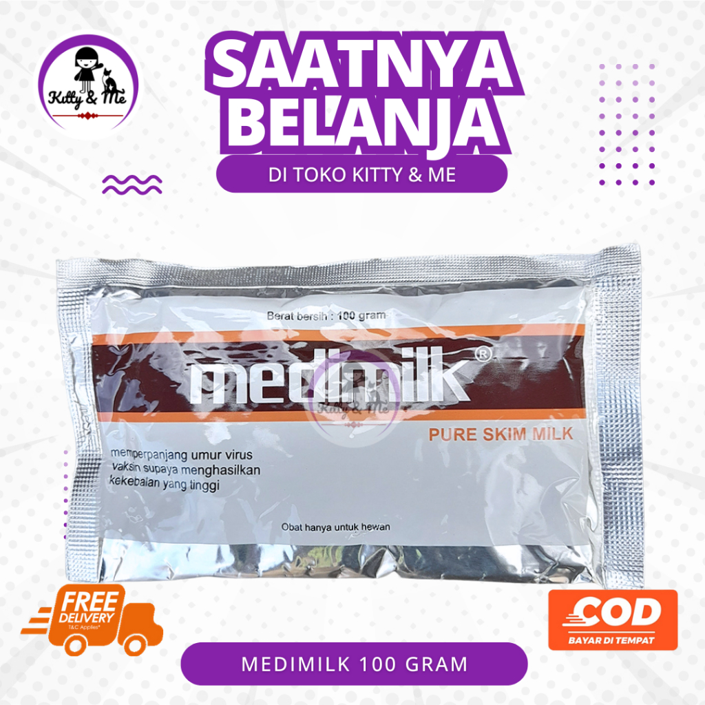 Jual MEDIMILK 100 GRAM - Susu Skim Pelarut Vaksin Pure Full Skim Milk Ayam | Shopee Indonesia