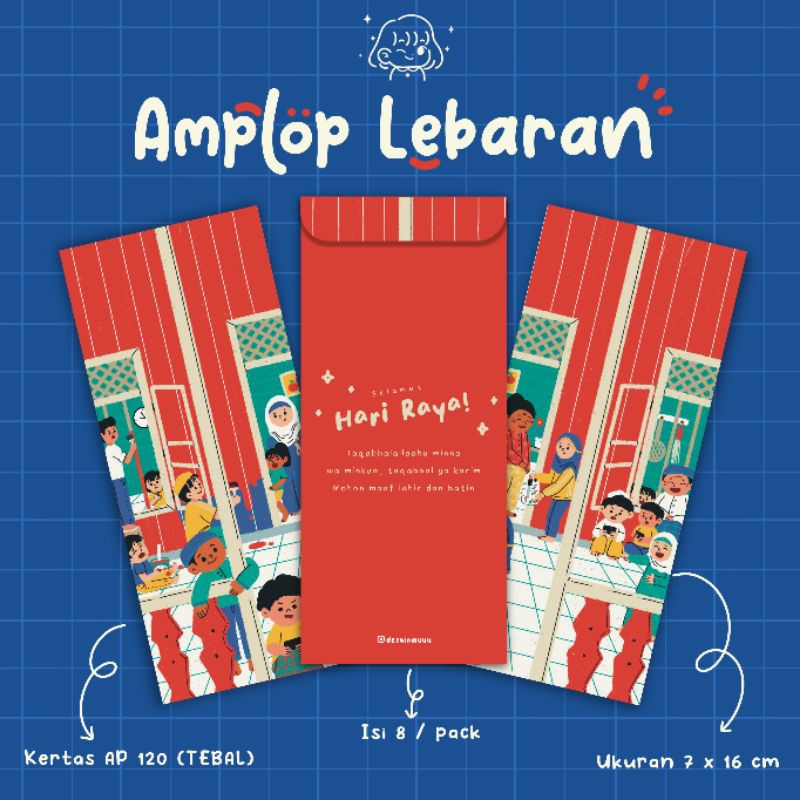 Jual Amplop Hari Raya Lebaran MERAH by desainmuuu | Shopee Indonesia