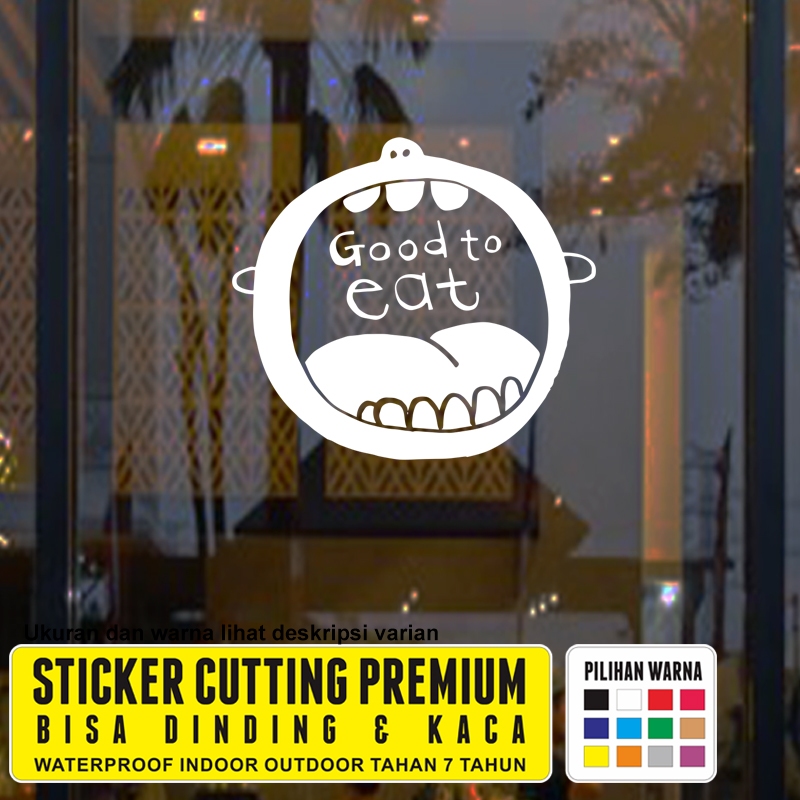 Jual Stiker Pintu Kaca dan Dinding Lucu Mulut Orang Resto Cafe Good to ...