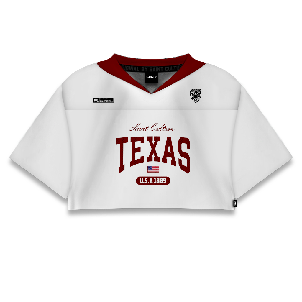 Jual Saint Culture / Texas Red Crop Tee 17 / Crop Top Jersey Vintage ...