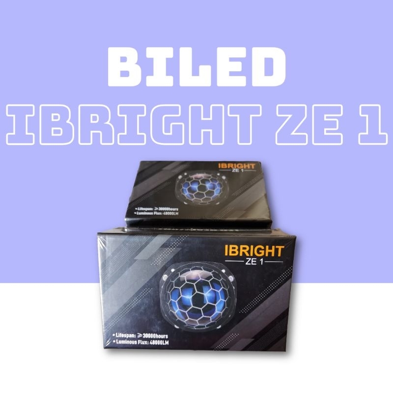 Jual BUNDLING Biled IBRIGHT ZE 1 Flat Cut 2.5 INC High Low Blue Lens ...